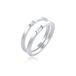 Elli Ring 925 Sterling Silber Ring Set in Silber | Gr.: 56