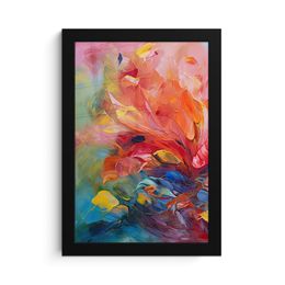 OnlyWow Poster mit Leiste Abstrakte Farbexplosion | Gr.: 20 x 30 cm