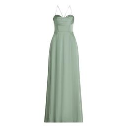 Vera Mont Abendkleid mit Wasserfallausschnitt in Foggy Green | Gr.: 38