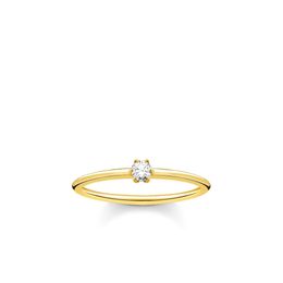 Thomas Sabo Ring Wei&szlig;er Stein Gold in gold, wei&szlig; | Gr.: 60
