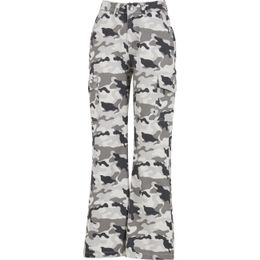 Bequeme Jeans DEF "DEF DEF Straight Fit Jeans", Damen, Gr. L, US-Gr&ouml;&szlig;en, schwarz camo, 100% Baumwolle, Jeans