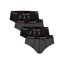 Sloggi Slip 4er Pack in Schwarz/Dunkelgrau | Gr.: L