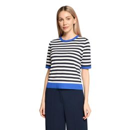 Betty Barclay Basic-Pullover kurzarm in Patch Dark Blue/Blue | Gr.: 38