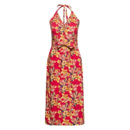 Queen Kerosin Neckholder Pencil Kleid Hawaii Red in rot | Gr.: 4XL