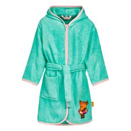 Playshoes Frottee-Bademantel DIE MAUS Schwimmring in t&uuml;rkis | Gr.: 134-140