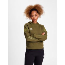 Hummel Kapuzenpullover Raglan&auml;rmel Hmltravel Damen in MILITARY OLIVE | Gr.: XL