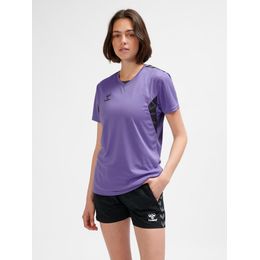 Hummel T-Shirt Hmlauthentic Damen in DAHLIA PURPLE/ASPHALT | Gr.: XXL