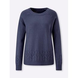 Sieh an! Langarm-Pullover in marine | Gr.: 40