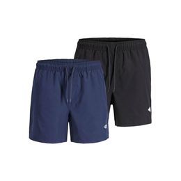Jack & Jones Jack & Jones Badeshorts 2er Pack in Schwarz/Dunkelblau | Gr.: L