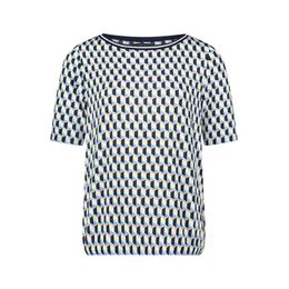 Betty Barclay Casual-Shirt mit Gummizug in Blau/Gr&uuml;n | Gr.: 48