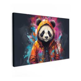 OnlyWow Leinwand Bilder Panda | Gr.: 150 x 100 cm