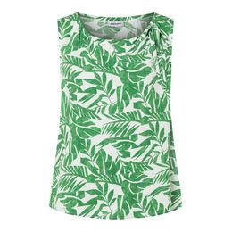 More & More More & More &auml;rmelloses Blusen-Top, Bl&auml;tterprint in jungle print | Gr.: 44