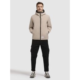 Anorak Khujo "HAMZA", Herren, Gr. L, beige, Web, 100% Polyester, unifarben, regular fit h&uuml;ftlang, eingesetzt elastischer Bund, Jacken