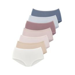 Taillenslip Vivance, Damen, Gr. 40/42, pastell mix, Single Jersey, Obermaterial: 95% Baumwolle, 5% Elasthan. Spitze: 80% Polyamid, 20% Elasthan, unifarben, k&ouml;rpernah, Unterhosen Taillenslip, aus weicher Baumwollqualit&auml;t mit feiner Spitzeneinfassung
