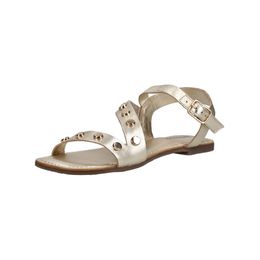 Riemchensandale Gioseppo "Gioseppo Sandalen Leder", Damen, Gr. 38, gold, Leder, Schuhe Riemchensandale