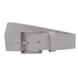 Lederg&uuml;rtel AnnaMatoni "AnnaMatoni Herren Lederg&uuml;rtel Zeitloses Design G&uuml;rtel 4cm breit", Herren, Gr. TW80 - 95cm Gesamtl&auml;nge, wei&szlig; 100, 100% Leder, G&uuml;rtel Lederg&uuml;rtel