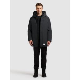 Anorak Khujo "KANN2", Herren, Gr. M, obrage grau, 85% Polyester, 15% Baumwolle, unifarben, regular fit Po-bedeckend, eingesetzt elastischer Bund mit Windstopper, Jacken