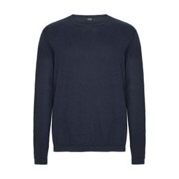 Rundhalspullover Clean Cut Copenhagen "Clean Cut Copenhagen Claude Crewneck Knit", Damen, Gr. L, navy melange, 100% Baumwolle, unifarben, normal, Rundhals, Pullover Rundhalspullover