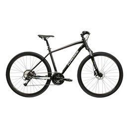 Crossrad KROSS "KROSS Crossrad Herren 28" Evado 4.0 schwarz 16 G&auml;nge" Gr. 58, schwarz, schwarz, Fahrr&auml;der, Herren, 58cm, 28 Zoll (71,12cm) hinten: 28 Zoll (71,12cm)