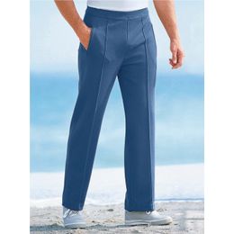 Trainingshose, Herren, Gr. 48, Normalgr&ouml;&szlig;en, blau (jeansblau), 80% Polyacryl, 20% Baumwolle, unifarben, lang, Hosen Trainingshose