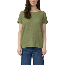T-Shirt s.Oliver, Damen, Gr. 36, summer khaki, Strick, Obermaterial: 96% Polyester, 4% Elasthan, Strukturmuster, relaxed fit normal, U-Boot-Ausschnitt, Shirts T-Shirt, mit Struktur Muster