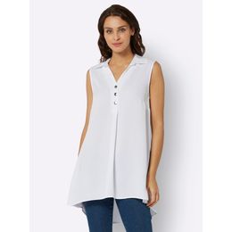 Klassische Bluse Inspirationen, Damen, Gr. 38, beige (ecru), 100% Viskose, unifarben, V-Ausschnitt, Blusen