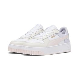 Sneaker Puma "Carina Street Sneakers Damen", Damen, Gr. 35,5, pink (wei&szlig; frosty pink alpine snow), Obermaterial: Kuhleder, Synthetik, Leder. Futter: Textil, Synthetik. Innensohle: Textil. Laufsohle: Gummi, Schuhe Sneaker