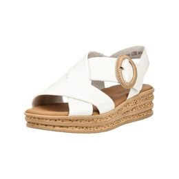 Plateausandaletten Gabor "Gabor Sandalen Glattleder", Damen, Gr. 37, wei&szlig;, Glattleder, Schuhe
