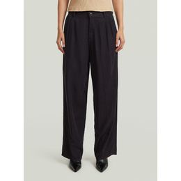 G-Star Raw Chinohose G-STAR "Pleated Chino", Damen, Gr. 32, L&auml;nge 32, dk schwarz gd, Obermaterial: 90% Viskose, 10% Polyester, Hosen Chinohose