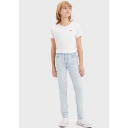Stretch-Jeans LEVI'S KIDS "720&trade; HIGH RISE SUPER SKINNY", M&auml;dchen, Gr. 4 (104), N-Gr, silber (silber linin), Denim/Jeans, Obermaterial: 67% Baumwolle, 29% Polyester, 3% Viskose, 1% Elasthan, skinny fit lang, Jeans, for GIRLS