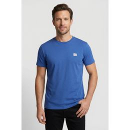 T-Shirt Calvin Klein Jeans "SS BADGE 30S JERSEY CLASSIC TEE", Herren, Gr. L, classic blau, Single Jersey, Obermaterial: 100% Baumwolle, klassisch normal, Rundhals, eingesetzt abgesteppte Kante, Shirts T-Shirt, Mit Rundhalsausschnitt
