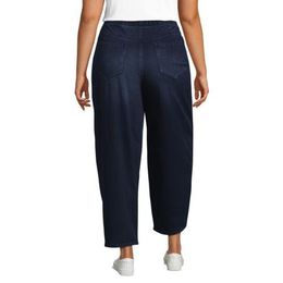 LANDS' END Knit Denim STARFISH Barrel-Jeans, Damen,  Blau, Baumwoll-Mischung/Polyester-Mischung, by Lands' End