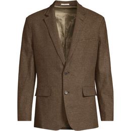 LANDS' END Classic Fit Blazer aus Leinenmix, Herren,  Braun, Leinen/Baumwoll-Mischung/Viskose-Mischung, by Lands' End