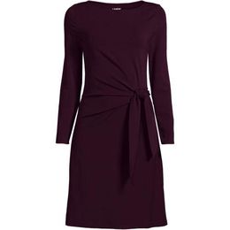 LANDS' END Baumwolle/Modal-Kleid mit Zierschleife, Damen,  Lila, Baumwolle Modal, by Lands' End