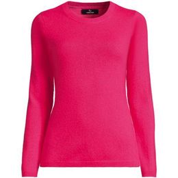 LANDS' END Kaschmir-Pullover mit rundem Ausschnitt, Damen,  Pink, Kaschmir, by Lands' End