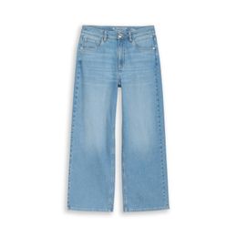 Tom Tailor Damen TTNELMA CULOTTE Jeans, blau, Uni, Gr. 26/28