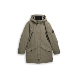 Tom Tailor Herren TT.PRO.TECH Parka mit abnehmbarer Kapuze, gr&uuml;n, Uni, Gr. M