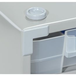 eurokraft pro Metall-Kleinteilemagazin, HxBxT 565 x 300 x 140 mm, 24 Schubladen, 24 Trennstege