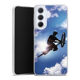 DeinDesign Galaxy A36 5G Handy Slim Case Silikon Handyh&uuml;lle transparent H&uuml;lle extra d&uuml;nn Bicycle Sky Mountainbike Silikon Slim Case