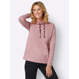 WITT Damen Sweatshirt mit K&auml;nguru-Tasche, hortensie, Gr&ouml;&szlig;e 40