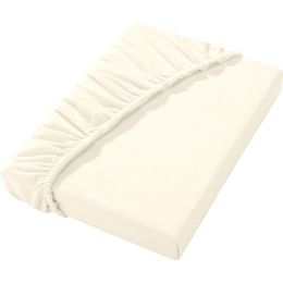 Dormisette unisex Betttuch natur, Gr&ouml;&szlig;e 1 St. 90x190 - 100x200 cm - Spannbetttuch