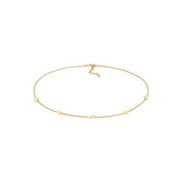 Choker Elli "Halskette Choker Stern Astro Trend 925 Silber" Gr. 36, gold, Halsketten, Damen, ohne Stein, Silber 925 (Sterlingsilber), Choker