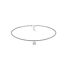 Choker Elli "Halskette Basic Choker 925 Silber, mit Kristallen von Swarovski" Gr. 36, silber, Halsketten, Damen, Silber 925 (Sterlingsilber), Choker