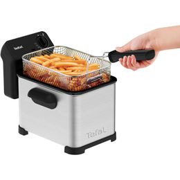 Tefal Fritteuse "Family Pro Access", schwarz (edelstahl, schwarz), B:28,4cm H:33,8cm T:47,2cm, Fritteusen, zum Frittieren von bis zu 1 kg Pommes, leichte Reinigung, FR5030, Fritteuse