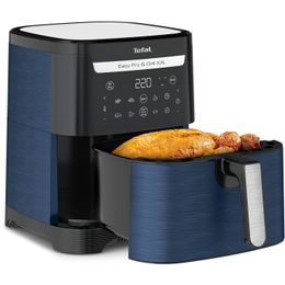 Tefal Hei&szlig;luftfritteuse "EY8018 Easy Fry & Grill XXL, 2-in-1", blau (blau, schwarz), B:30,3cm H:36,1cm T:43,2cm, Fritteusen, XXL-Fassungsverm&ouml;gen oder 2 separate Zonen, Flexcook-Trennwand, Hei&szlig;luftfritteuse