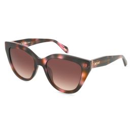Roberto Cavalli Just Cavalli SJC173 | Damen-Sonnenbrille | Fassung: Vollrand, Butterfly, Kunststoff, Braun Havanna | Glasfarbe: Braun Verlaufend