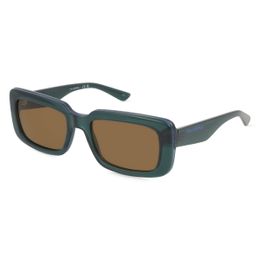 K by KARL LAGERFELD Karl Lagerfeld KL6101S | Unisex-Sonnenbrille | Fassung: Vollrand, Quadratisch, Kunststoff, Braun | Glasfarbe: Braun