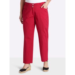 sheego Damen Chinohose, Rot, Gr. 56, Chinos, Material: Baumwolle