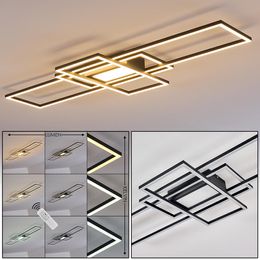 hofstein Alsterbro Deckenleuchte LED Schwarz, 1-flammig, Fernbedienung