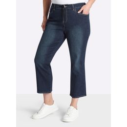 sheego Damen Ankle-Jeans mit Tunnelzug und Kordel, dark blue, Gr&ouml;&szlig;e 52